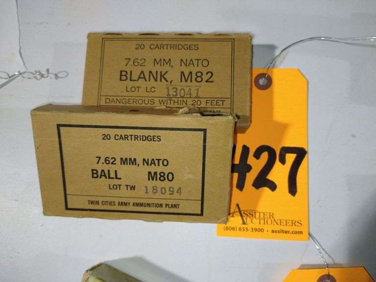 17 Rounds 7.62mm, NATO Ball M80 & 20 7.62mm, NATO Blanks M82 - Assiter ...