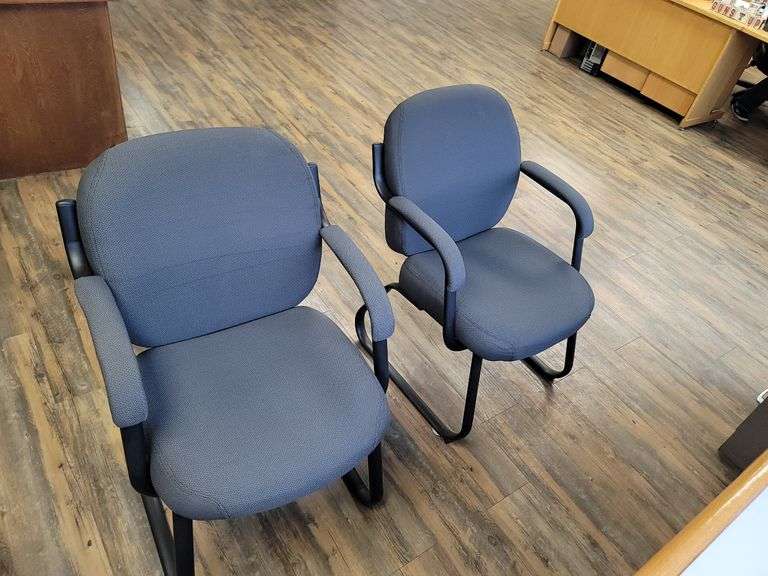 (2) Side Arm Chairs & Metal Letter File Cabinet - Assiter Auctioneers