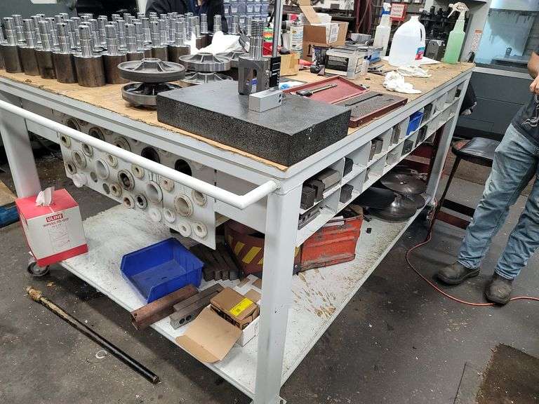 Custom Center Portable Machinist Table - Assiter Auctioneers