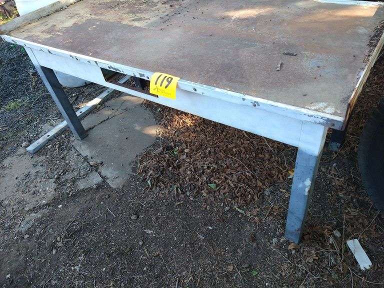 Metal Table, 63 x 32 x 30 - Assiter Auctioneers