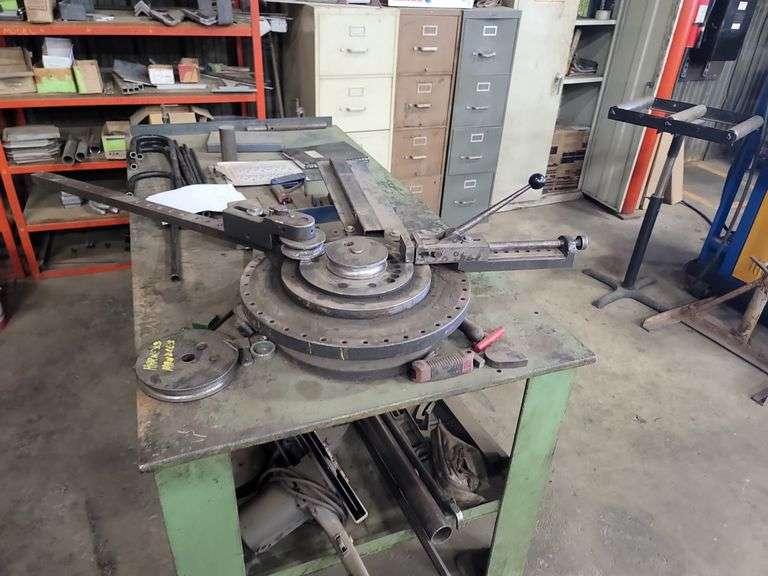 Manual Pipe Bender Table w/Attachments - Assiter Auctioneers