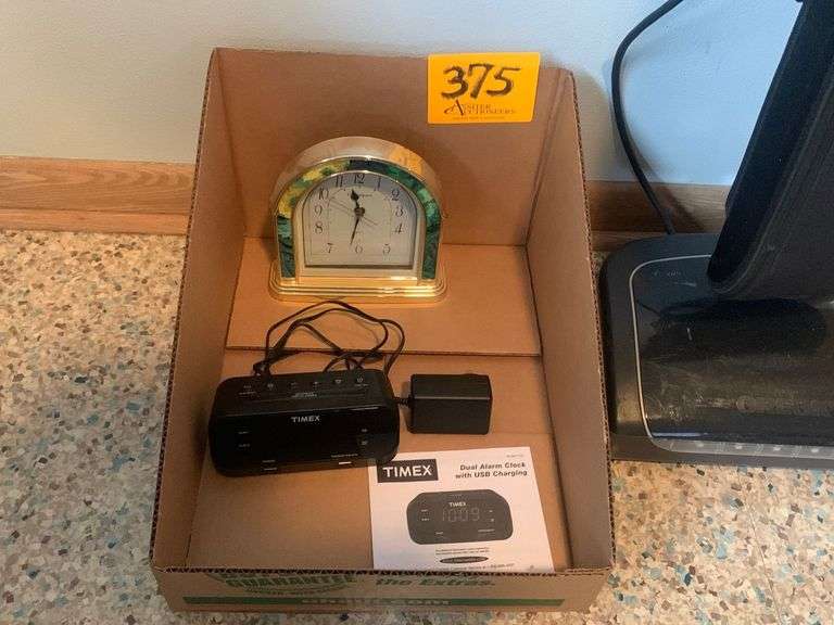 Desk Clock & Timex Alarm Clock - Assiter Auctioneers