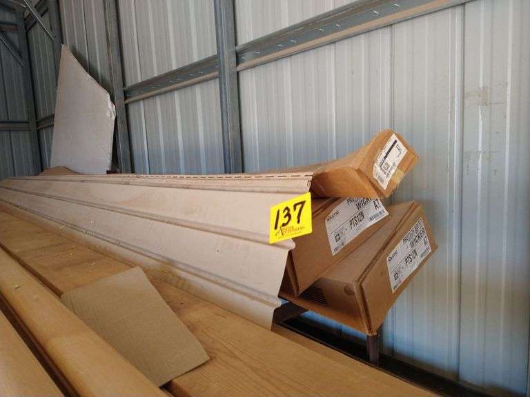 2 Boxes Mastic Protech Soffit Triple 4" Non-Vent Wicker & 5/8 Aluminum J Chain - Assiter Auctioneers