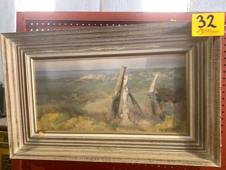 Framed Original Oil on Canvas "End of the Day" by Carroll Collier 32 x ...