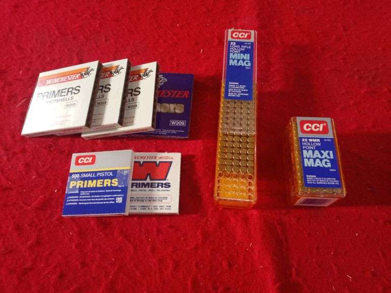 (4) Boxes of Winchester Shotshells Primers W209, (2) Boxes of Small ...
