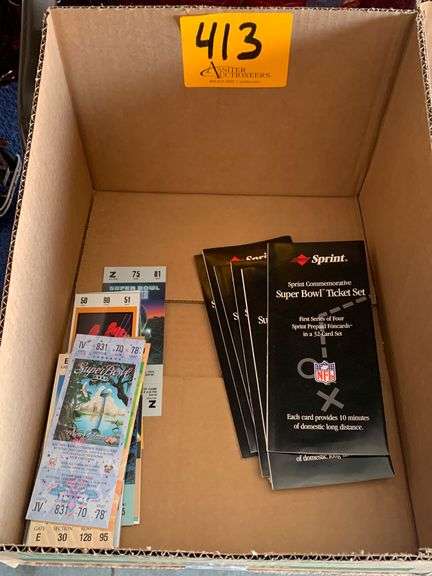 Sprint Super Bowl Commemorative Ticket Sets - Assiter Auctioneers
