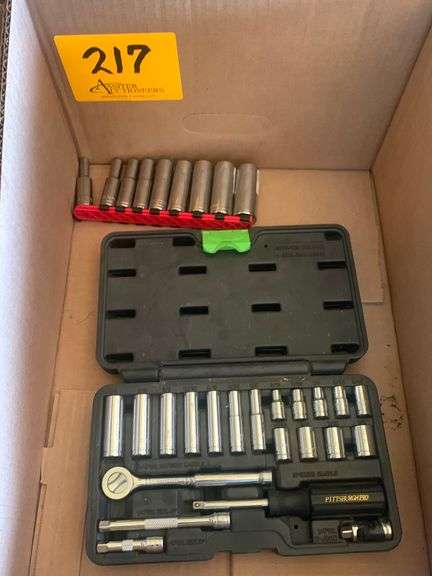 9pc. Autocraft Deep Sockets SAE & 21pc. Pittsburgh Socket Set - Assiter Auctioneers