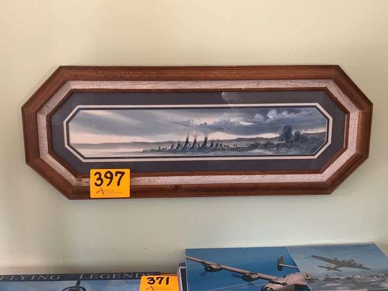 Framed Original "Tip" by Danny Gamble, 36 x 14 - Assiter Auctioneers