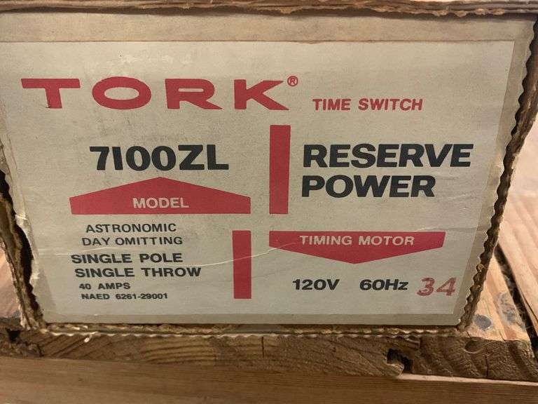 Tork Single Pole Time Switch #7100ZL - Assiter Auctioneers