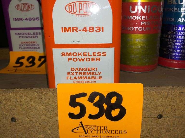 1lb Dupont Smokeless Powder #IMR-4831 - Assiter Auctioneers