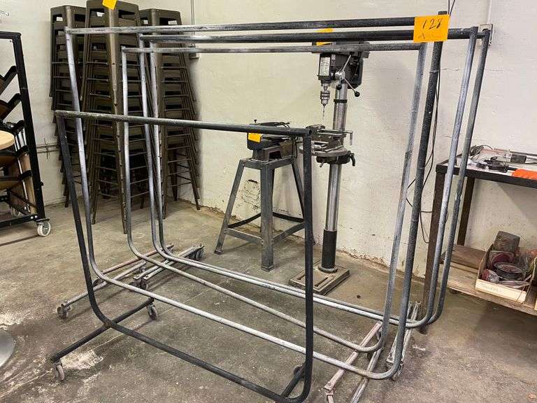 5 Rolling Metal Racks - Assiter Auctioneers
