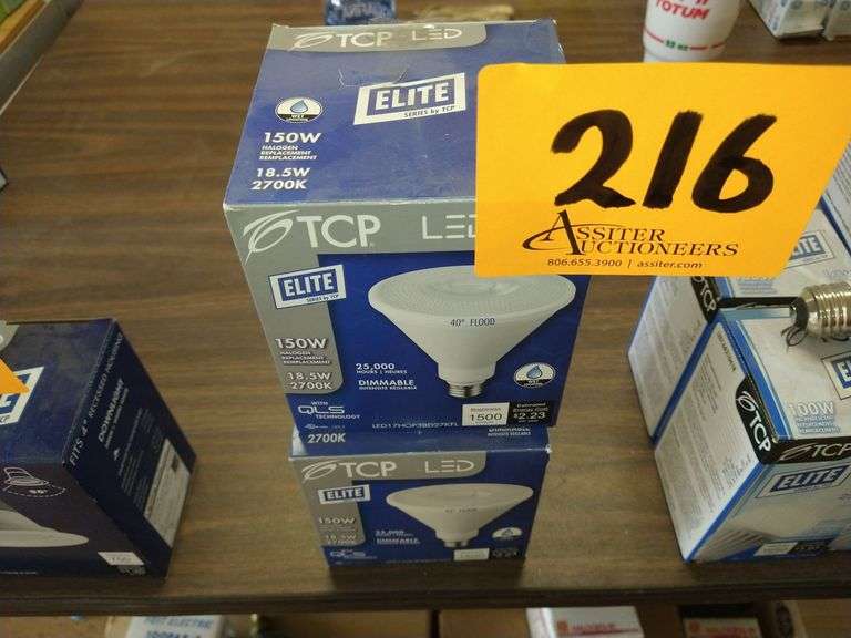 2 TCP Elite LED 150w Halogen Replacement Bulbs - Assiter Auctioneers