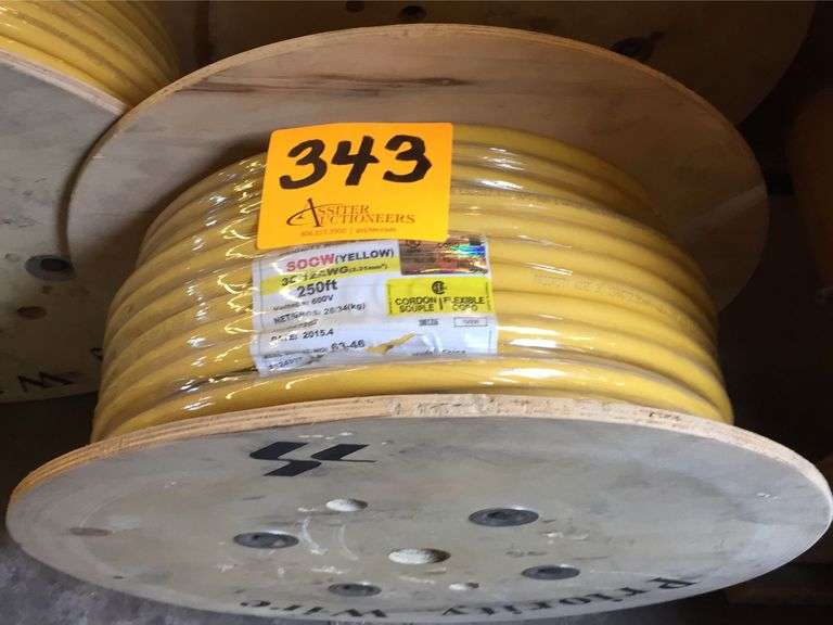 250ft. of 3C/12 AWG 600V Flexible Cord - Assiter Auctioneers