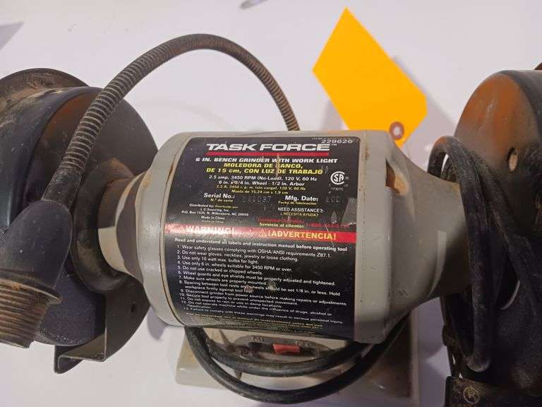 Task Force 6'' Bench Grinder - Assiter Auctioneers