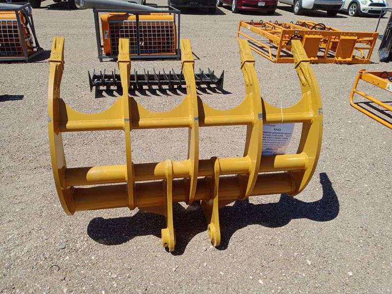 60" Land Hero Heavy Duty Rake - Excavator - Assiter Auctioneers