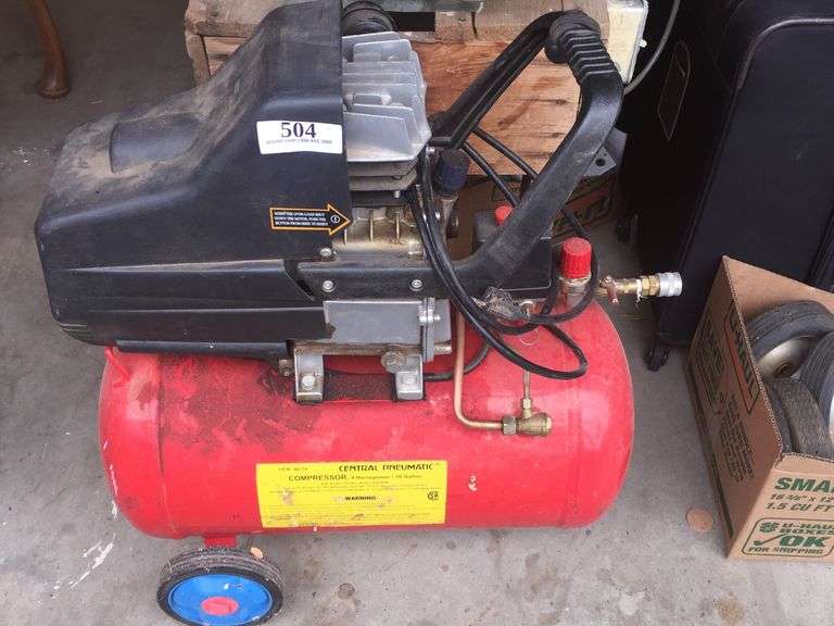 Central Pneumatic 4hp 10 gal Compressor 90234 - Assiter Auctioneers