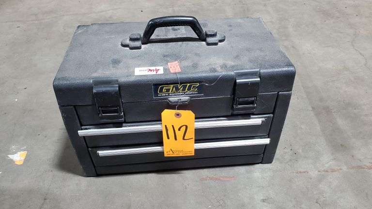 Black & Decker Tool box w/Misc Tools, Black GMC Tool Box w/Misc. Tools ...