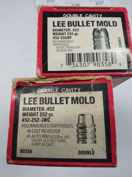2- lee bullet mold double mold - Baer Auctioneers - Realty, LLC