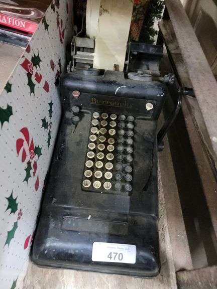 Antique Burroughs Adding Machine - Baer Auctioneers - Realty, LLC
