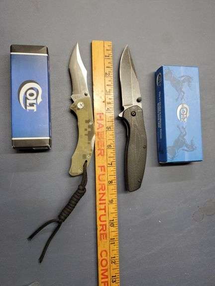 2 Colt Folding Knives, New In Box - Baer Auctioneers - Realty, LLC
