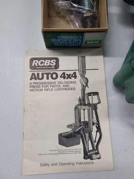 RCBS Auto 4x4 press w/ tools and parts - Baer Auctioneers - Realty, LLC