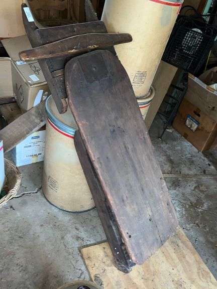 Antique Primitive Snow Sled - Baer Auctioneers - Realty, LLC