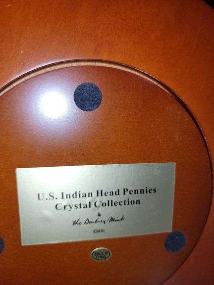 Danbury Mint Indian Head Pennies Crystal Collection - Baer Auctioneers ...