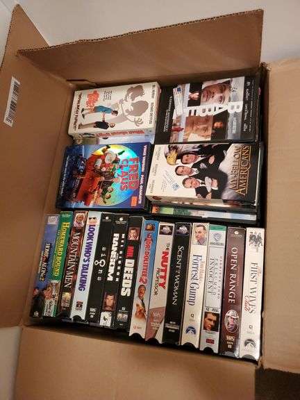 Box of VHS Tapes, DVDs - Baer Auctioneers - Realty, LLC