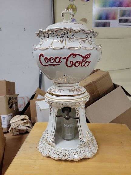 Coca-Cola Syrup Dispenser Ceramic, With Cup - Baer Auctioneers - Realty ...