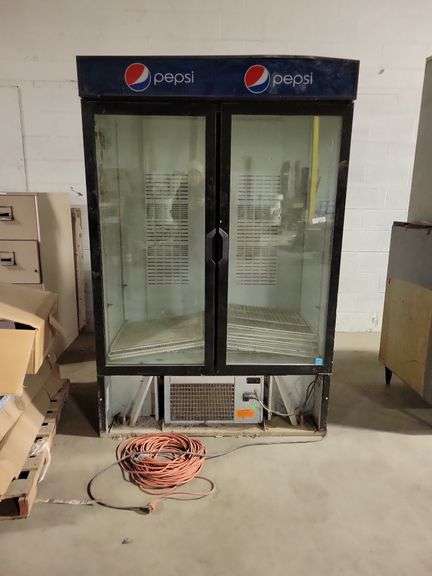 2 Door Pop Cooler Works 78"×51.5"×32" - Baer Auctioneers - Realty, LLC