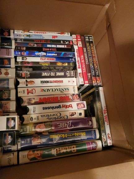 Box of VHS Tapes, DVDs - Baer Auctioneers - Realty, LLC