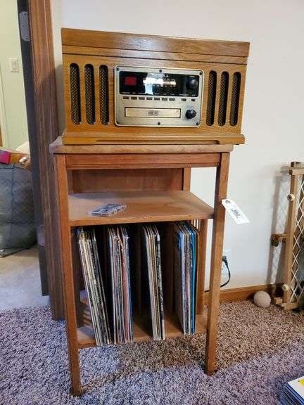 Detrola Record Player, Stand, Records - Baer Auctioneers - Realty, LLC