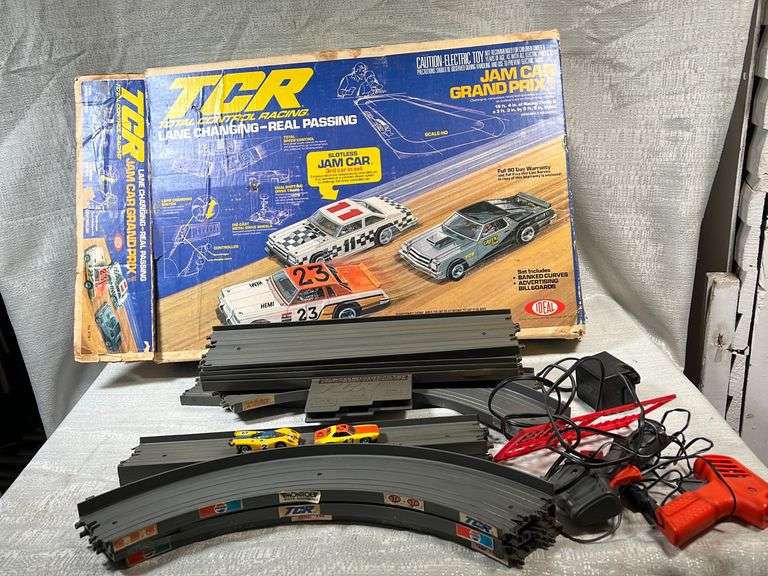1980 Ideal TCR Jam Car Speedster Slotless Track Race Car Set in the Box ...