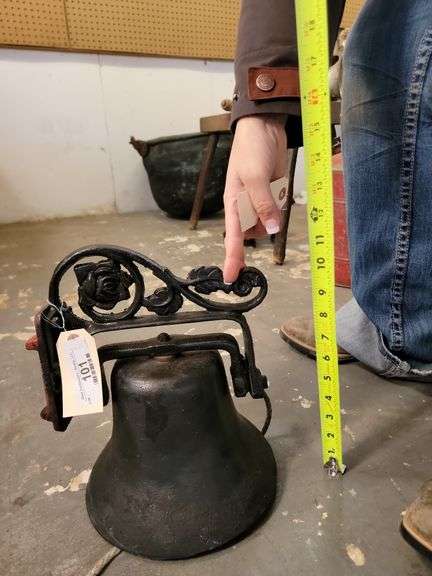 Cast Iron Bell W/ Clapper,Approx 9" - Baer Auctioneers - Realty, LLC