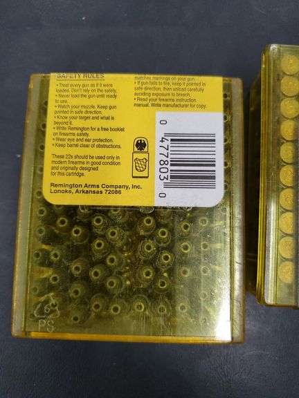 2-100 Rnd Box Remington 22 LR HVSB - Baer Auctioneers - Realty, LLC