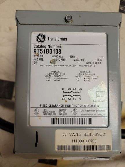 GE Transformer - Baer Auctioneers - Realty, LLC