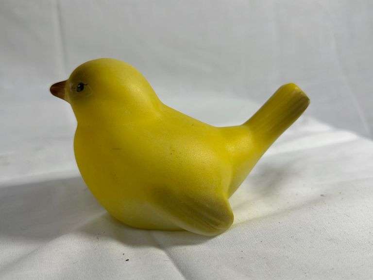 Hand Painted Fenton Yellow Bird Figurine - Baer Auctioneers - Realty, LLC
