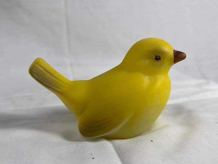 Hand Painted Fenton Yellow Bird Figurine - Baer Auctioneers - Realty, LLC