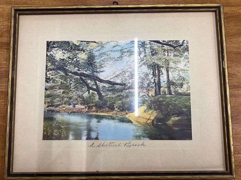 Vintage Wallace Nutting “A Sheltered Brook” Print - Baer Auctioneers ...