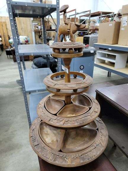Chinese Lazy Susan & End Stand - Baer Auctioneers - Realty, LLC