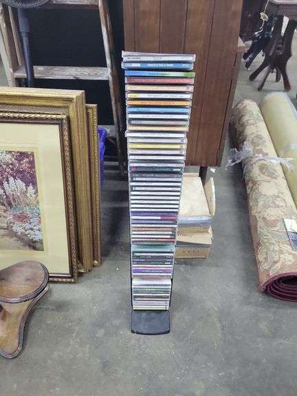 CD Storage Tower with Assorted CDs - Baer Auctioneers - Realty, LLC