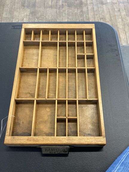 Antique Hamilton Printing Type Setter Letter Drawer - Baer Auctioneers ...
