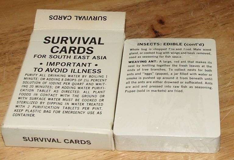 Original Survival Cards South East Asia - Baer Auctioneers - Realty, LLC