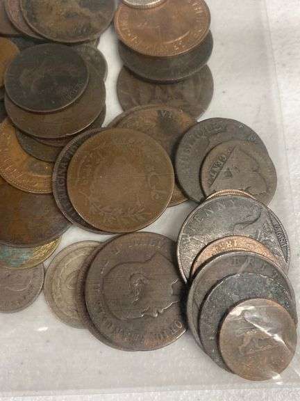 Approx 100 Old Foreign Coins - Baer Auctioneers - Realty, LLC