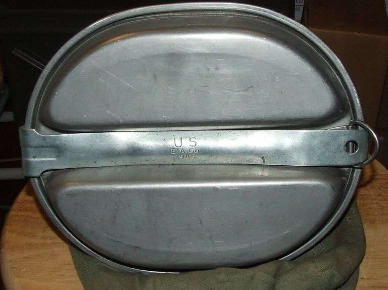 WW2 US Army Mess Kit & Bag - Baer Auctioneers - Realty, LLC