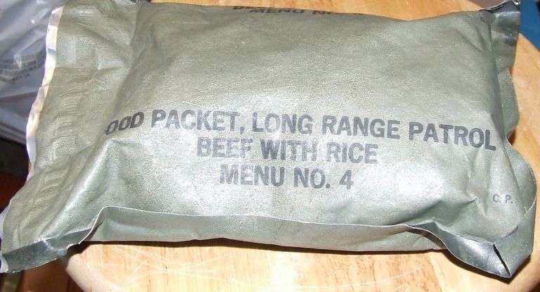 Food Packet, Long Range Patrol, Menu 4 - Baer Auctioneers - Realty, LLC