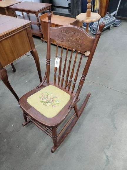 Antique Sewing Rocking Chair - Baer Auctioneers - Realty, LLC