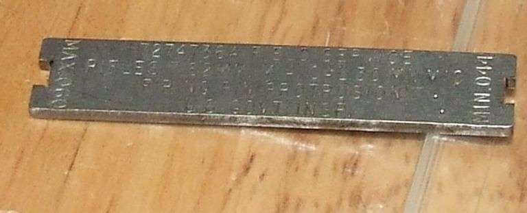 USGI Firing Pin Protrusion Gage - Baer Auctioneers - Realty, LLC