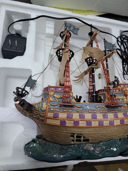 Lemax Spooky Town Haunted Galion Hante Pirate Ship - Baer Auctioneers ...