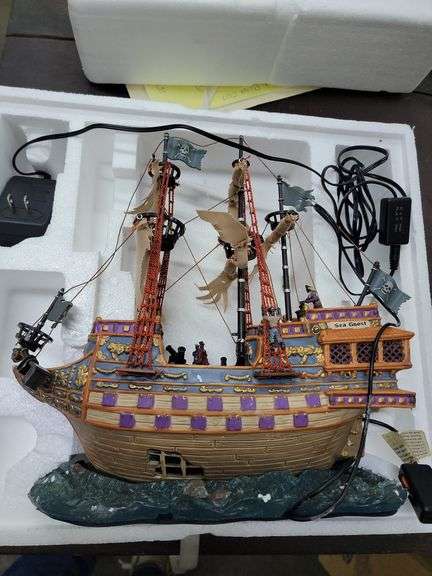 Lemax Spooky Town Haunted Galion Hante Pirate Ship - Baer Auctioneers ...